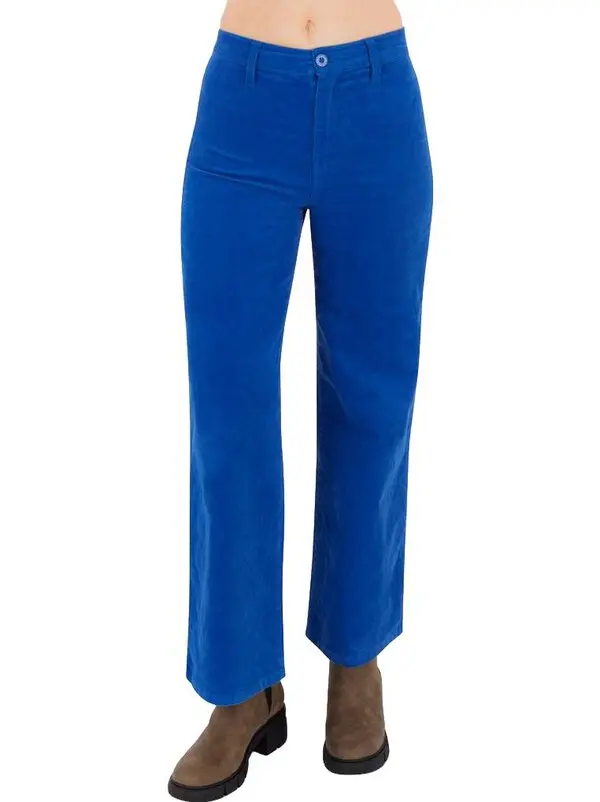Hurley Wide Leg Corduroy Pants - Ocean Blue