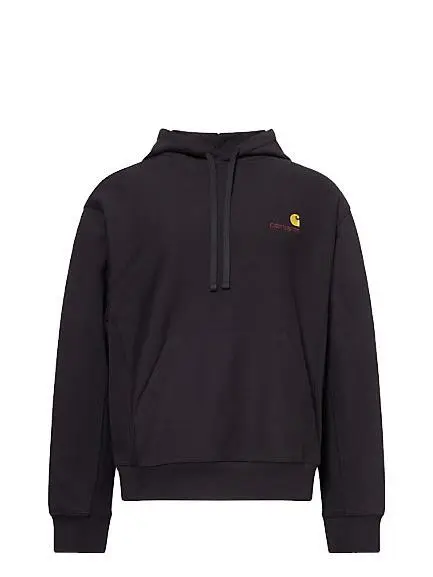 Carhartt Work In Progress American Script Zip-up Cotton-blend Hoody - Black