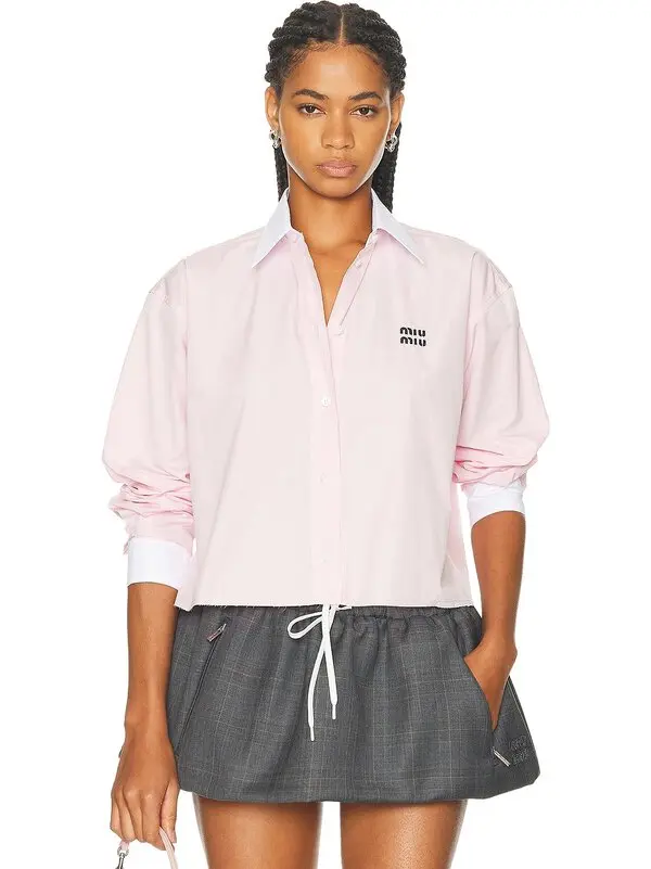 Miu Miu Button-up Top - Rosa