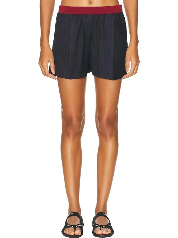 Miu Miu Drawstring Waist Mini Short - Bleu