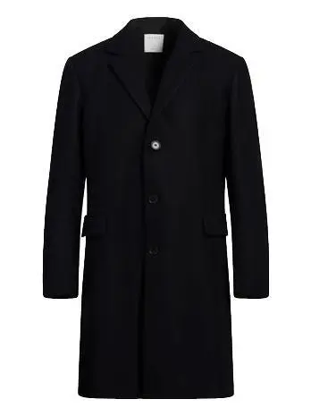Sandro Felted Single-breasted Coat - Blue