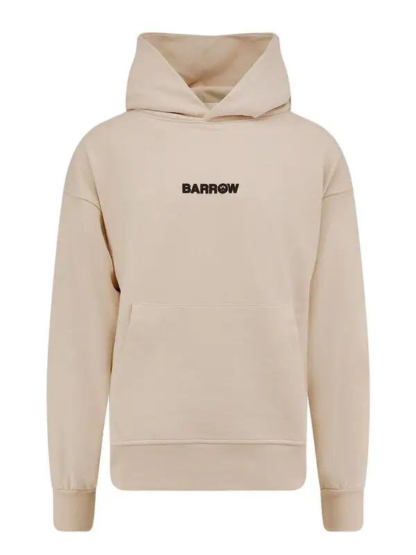 BARROW Hooded Cotton Sweatshirt - White