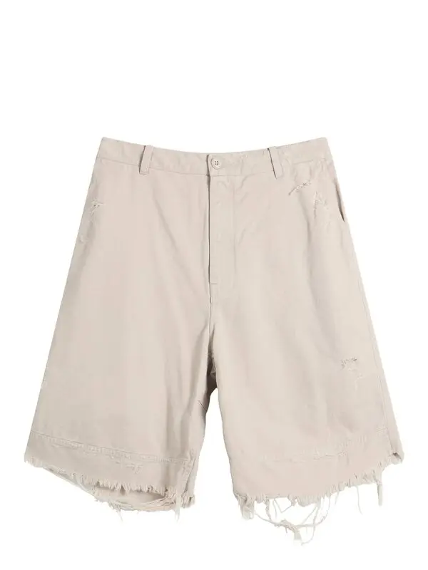 Balenciaga Heavy Cotton Workwear Cargo Shorts - Light Grey