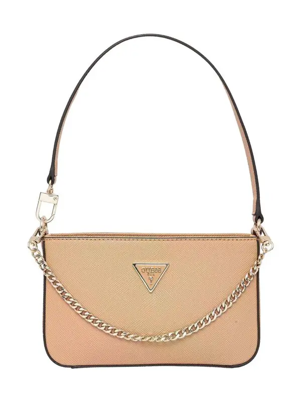 Guess Logo-plaque Shoulder Bag - Neutrals