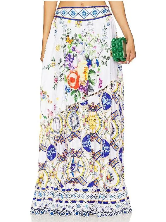 Camilla Shaped Seam Skirt - Tiles Darls
