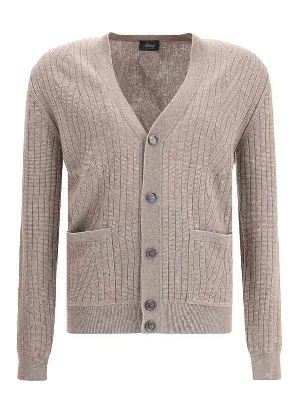 Brioni Knitwear Cardigan - Brown