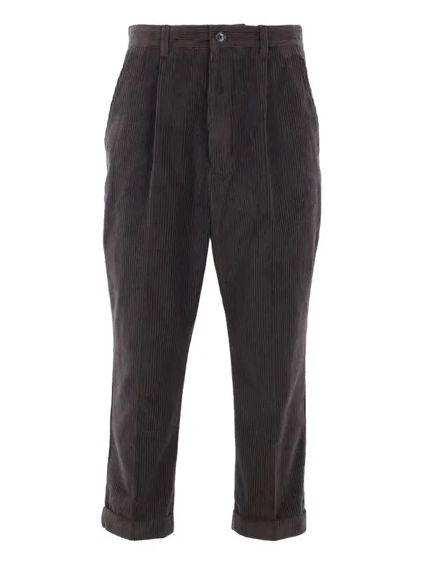 Ami Carrot-fit Corduroy Trousers - Grey