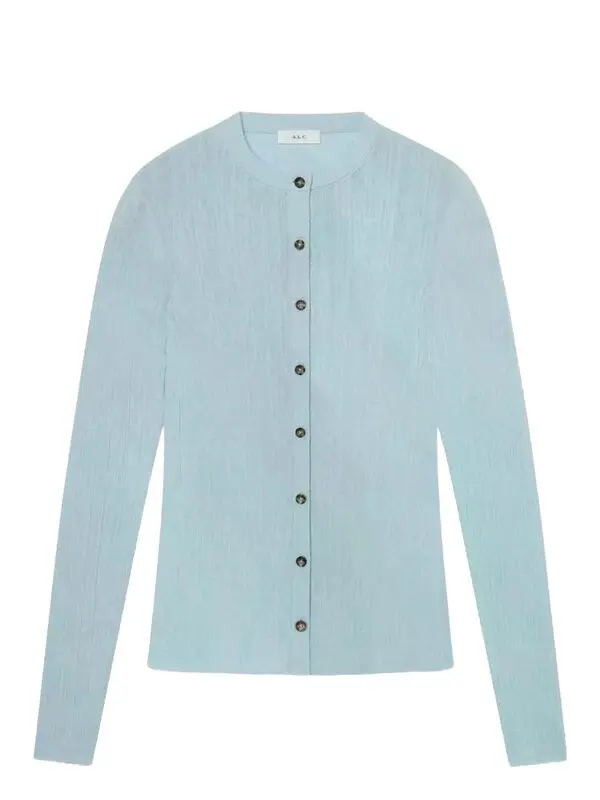 A.L.C. Ribbed Button-up Cardigan - Blue