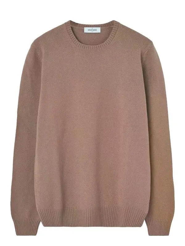 GRAN SASSO Round-neck Cashmere Sweater - Brown