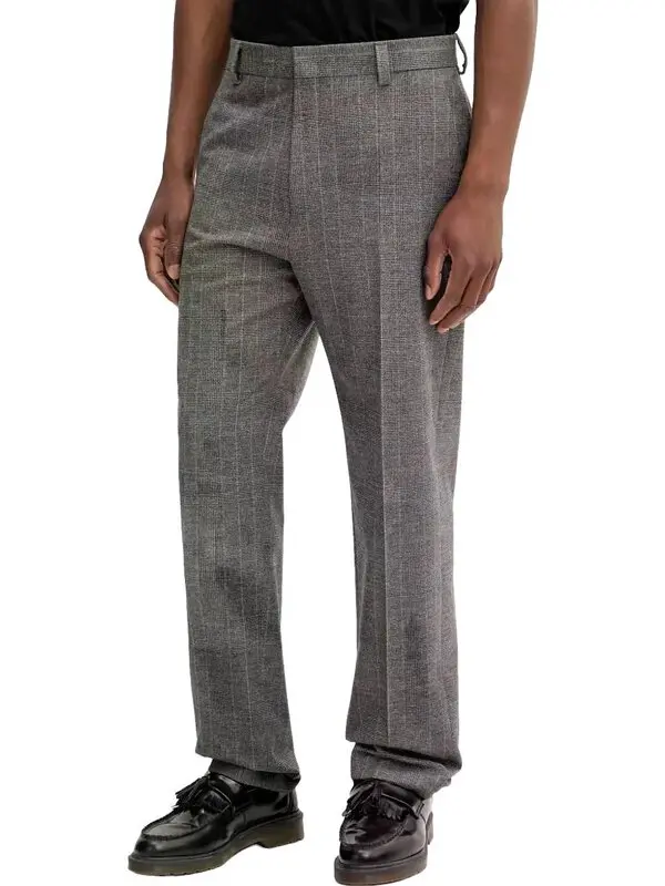Hugo Boss Checked Suit Trousers - Grey