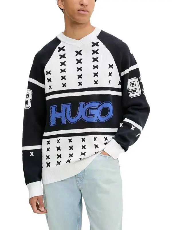 Hugo Boss Raglan-sleeve Sweater - White