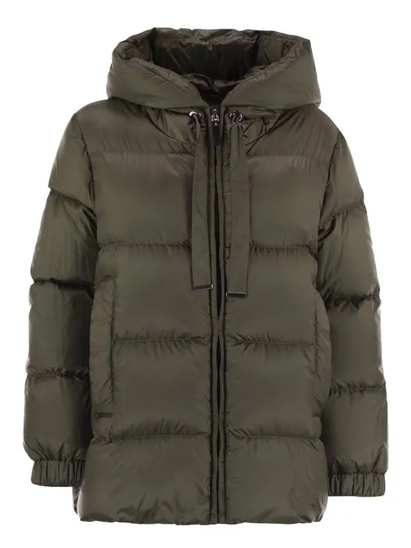 Max Mara Seia Drip-proof Canvas Down Jacket - Brown
