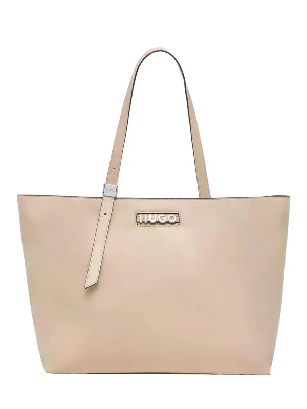Hugo Boss Belt-buckle Logo Tote Bag - Neutrals
