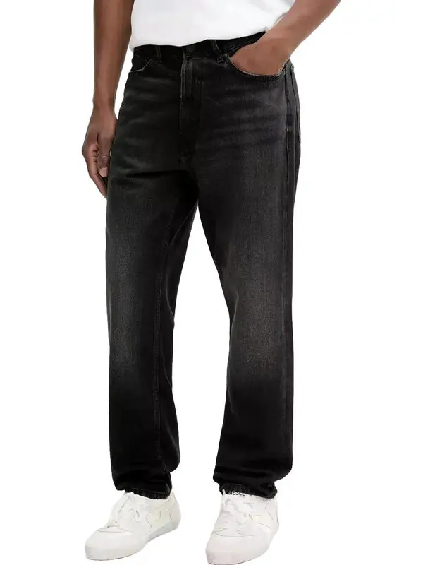 Hugo Boss Logo-patch Cotton Jeans - Black