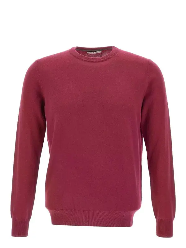 KANGRA Ribbed Crew-neck Sweater - Red