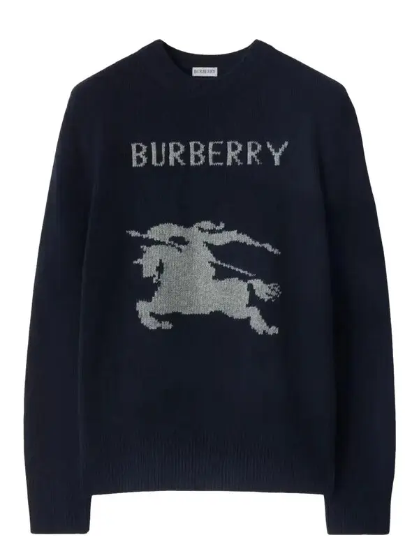 Burberry Equestrian Knight-motif Sweater - Navy