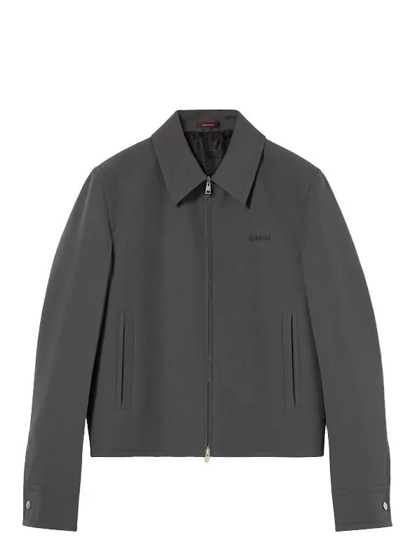 Gucci Technical Panama Cropped Jacket - Grey
