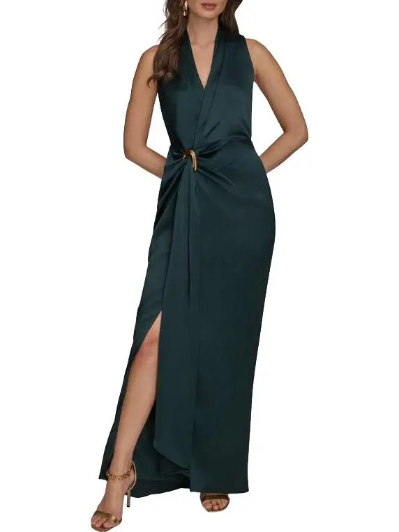 Donna Karan New York Sleeveless Faux Wrap Dress - Hudson