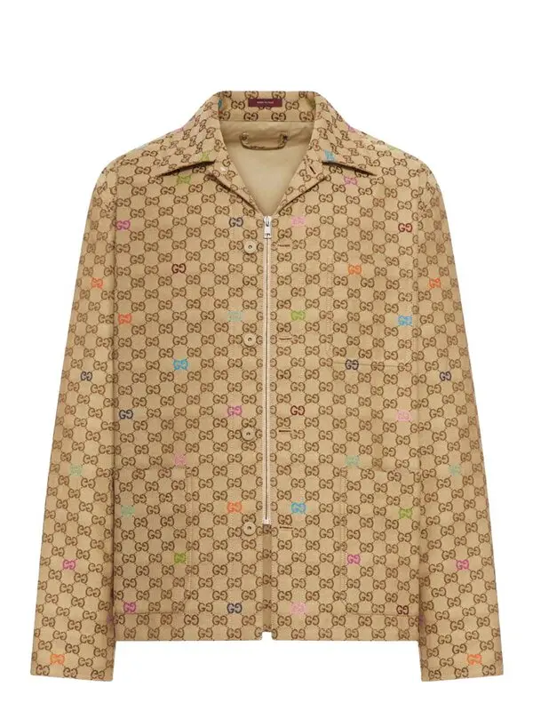 Gucci Gg Canvas Jacket - Brown