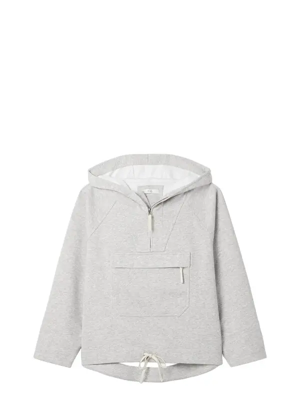 Co Cotton And Tencel-blend Jersey Hoodie - Gray
