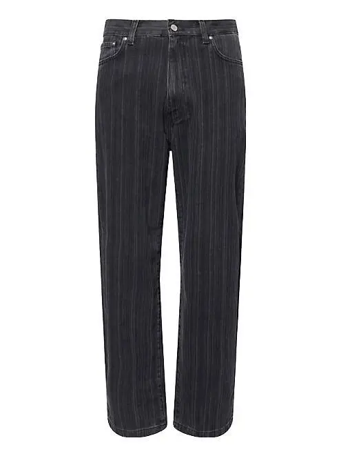 Carhartt Work In Progress Rylan Striped Wide-leg Relaxed-fit Denim Jeans - Rylan Stripe Black