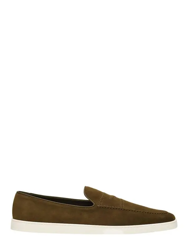 Church's Peebles Suede Penny Loafers - Military