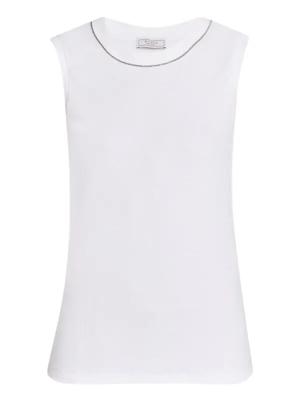 Peserico Punto Luce Rib Knit Top - Flash White