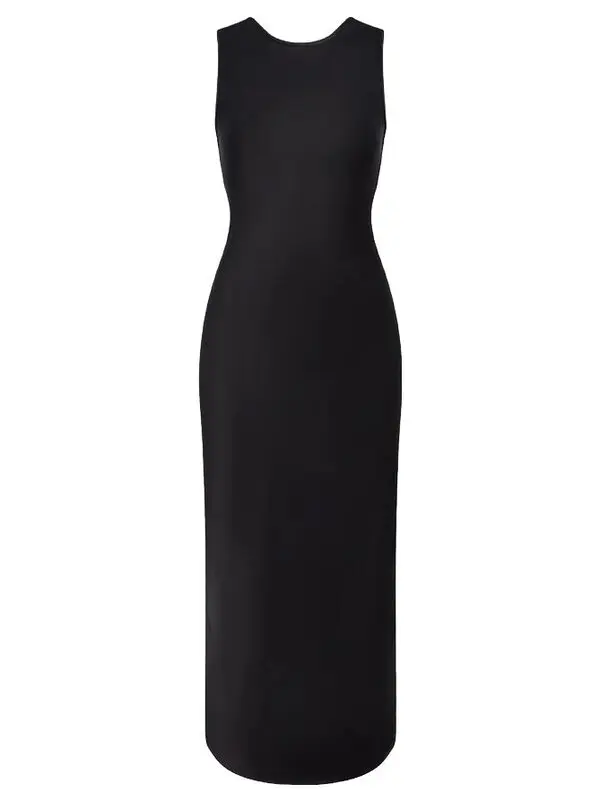 Another Tomorrow Cowl-back Dress - Black