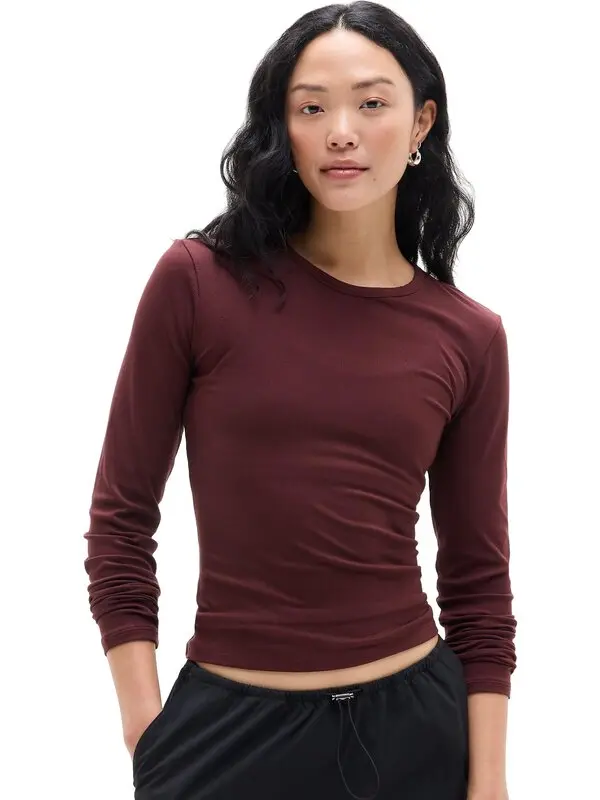 Athleta Signature Rib Top - Garnet