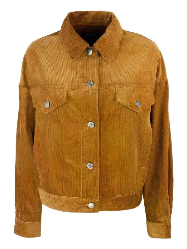 A.p.c. Corduroy Button-fastening Jacket - Brown