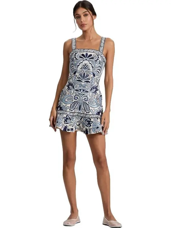 Alice + Olivia Kaidra Mini Dress - Metallic