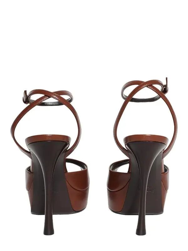 Saint Laurent La Scandale Platform Pumps - Brown