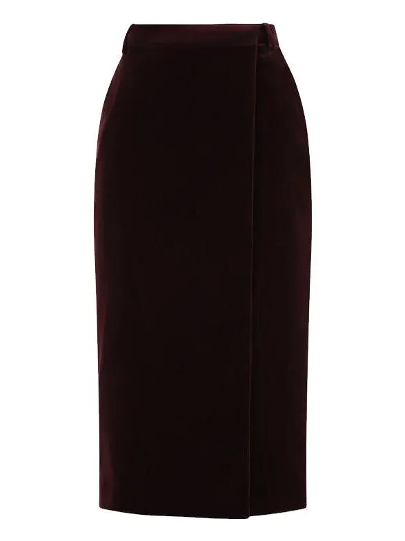 Saint Laurent Midi Skirt - Purple