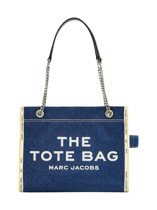 Marc Jacobs Denim Chain Medium Tote - Blue