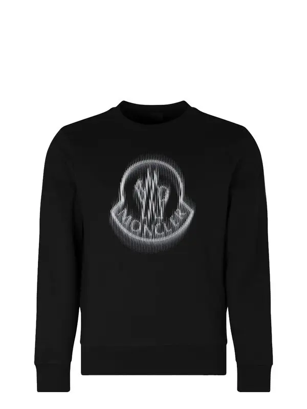 Moncler Cotton Crew-neck Sweatshirt - Black