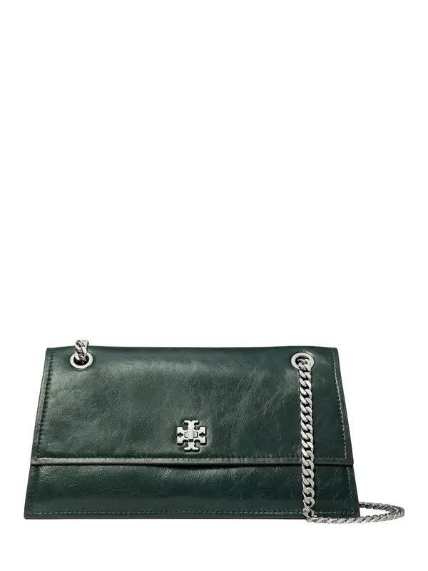 Tory Burch Kira Leather Flap Shoulder Bag - Warm Teal