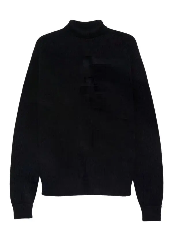 JIL SANDER Ribbed High-neck Sweater - Blue