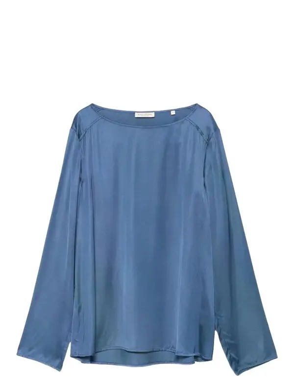 Marc O'polo Boat-neck Long-sleeve Top - Blue