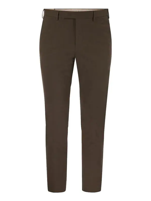 PT TORINO Dieci Cotton Trousers - Brown