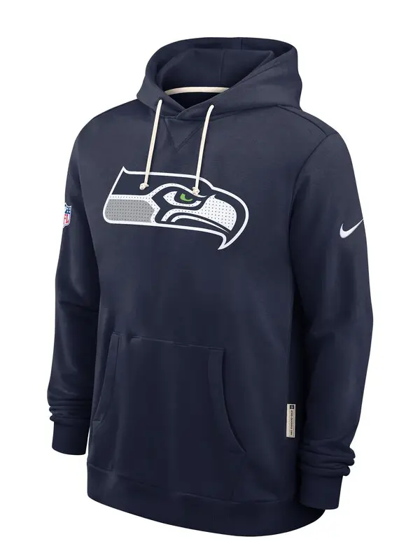 Nike Seattle Seahawks Initial Home Sideline Dri-fit Nfl Pullover Hoodie - Blue