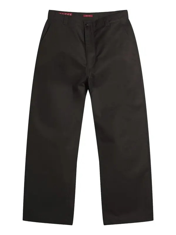 Gucci Cotton Twill Trouser - Black