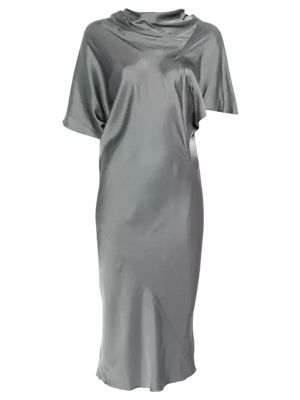 Rick Owens Draped Cowl-neck Dress - Grey