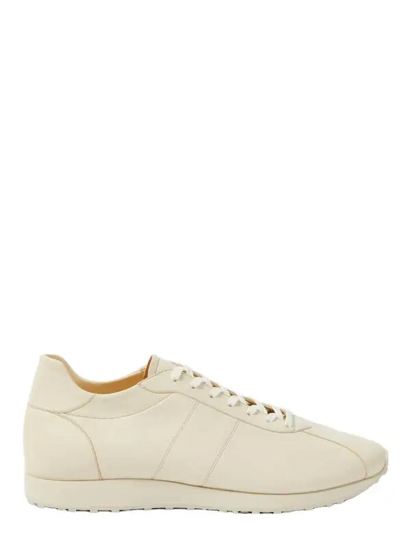 THE ROW Mica Leather Sneakers - Beige