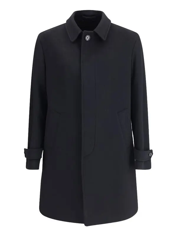 LARDINI Single-breasted Coat - Black