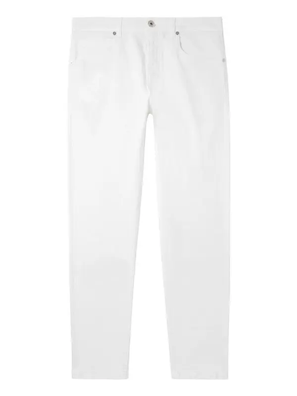 Eleventy Slim-fit Straight-leg Jeans - White