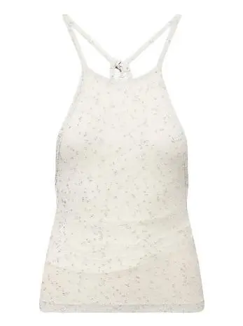 Christopher Esber Metallic Halter Knitted Top - Dune Metallic
