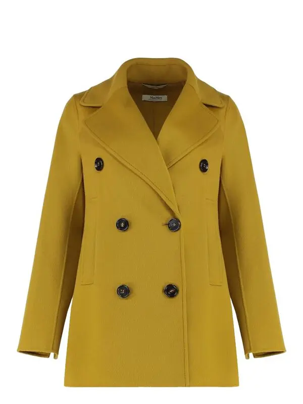 Max Mara Caban Virgin Wool Coat - Orange