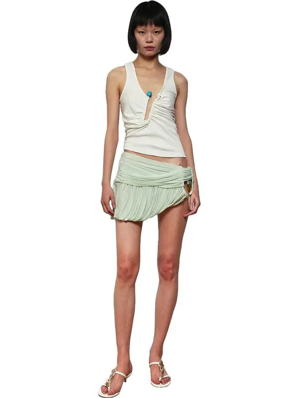 Christopher Esber Beach Glass Bubble Mini Skirt - Green