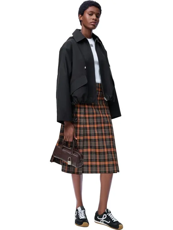 Loewe Cotton Gabardine Hooded Parka - Black
