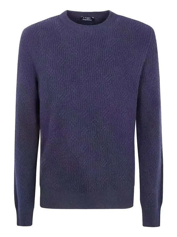 BARBA NAPOLI Ribbed-knit Jumper - Blue